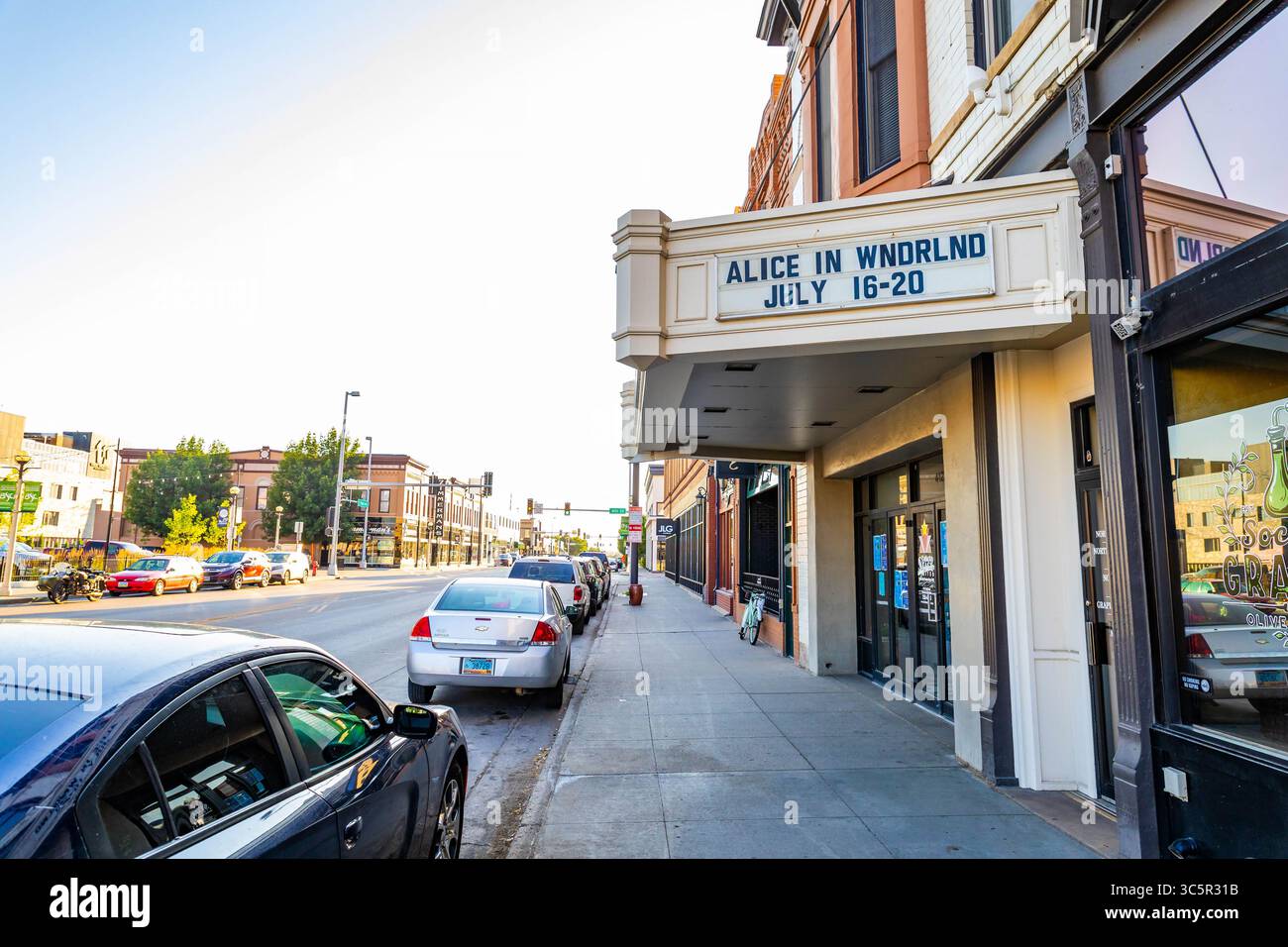Bismarck, ND, USA - July 08, 2025: A lively street scene in downtown ...