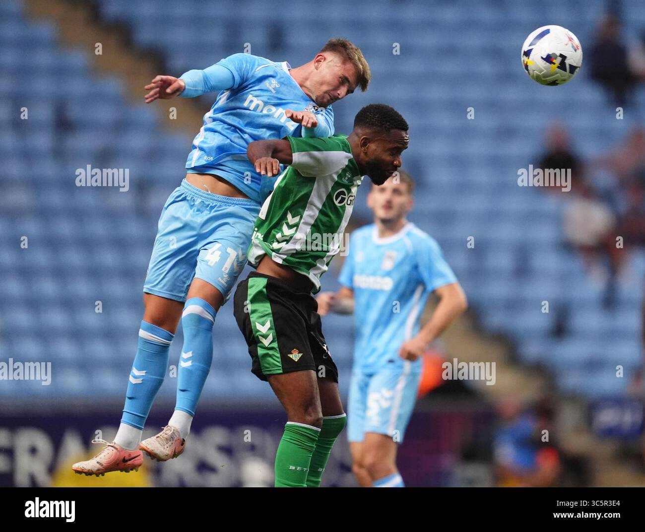 Coventry City's Callum Perry (left) during a pre season friendly match ...