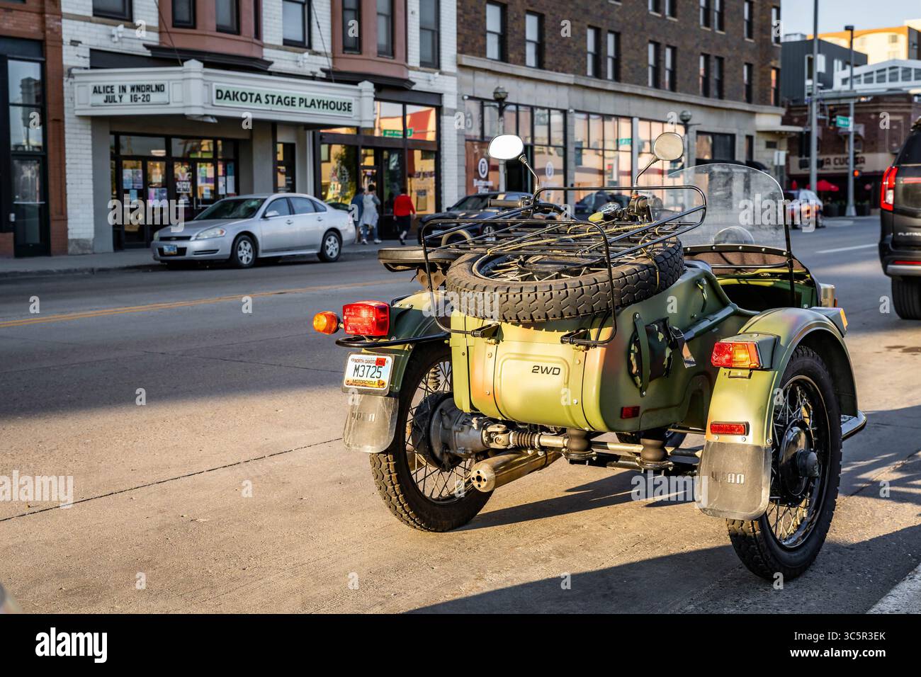 Bismarck, ND, USA - July 08, 2025: A lively street scene in downtown ...