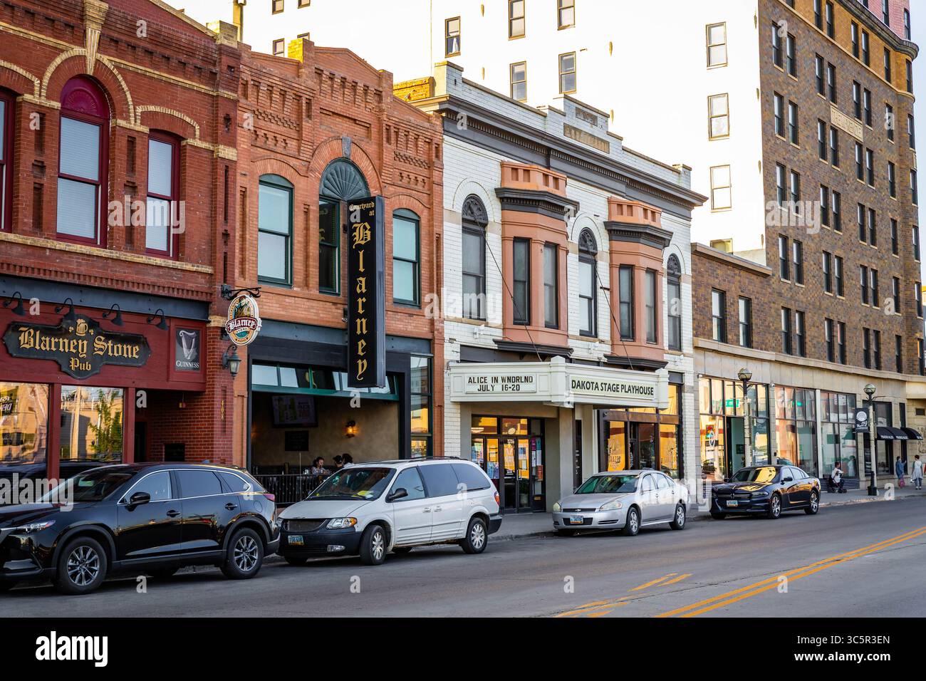 Bismarck, ND, USA - July 08, 2025: A lively street scene in downtown ...