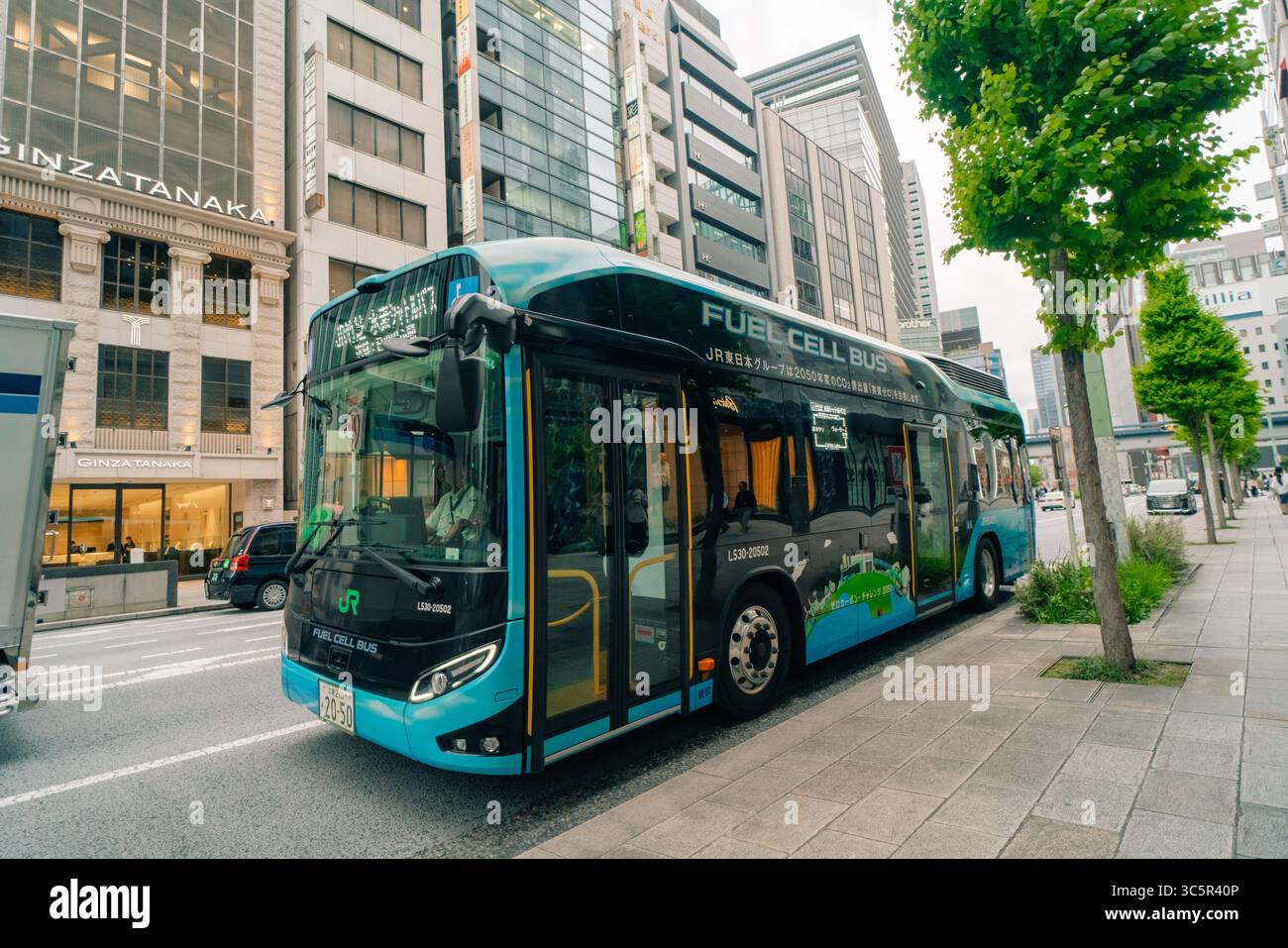Tokyo, japan - 3 may 2025 blue city bus. High quality photo Stock Photo ...