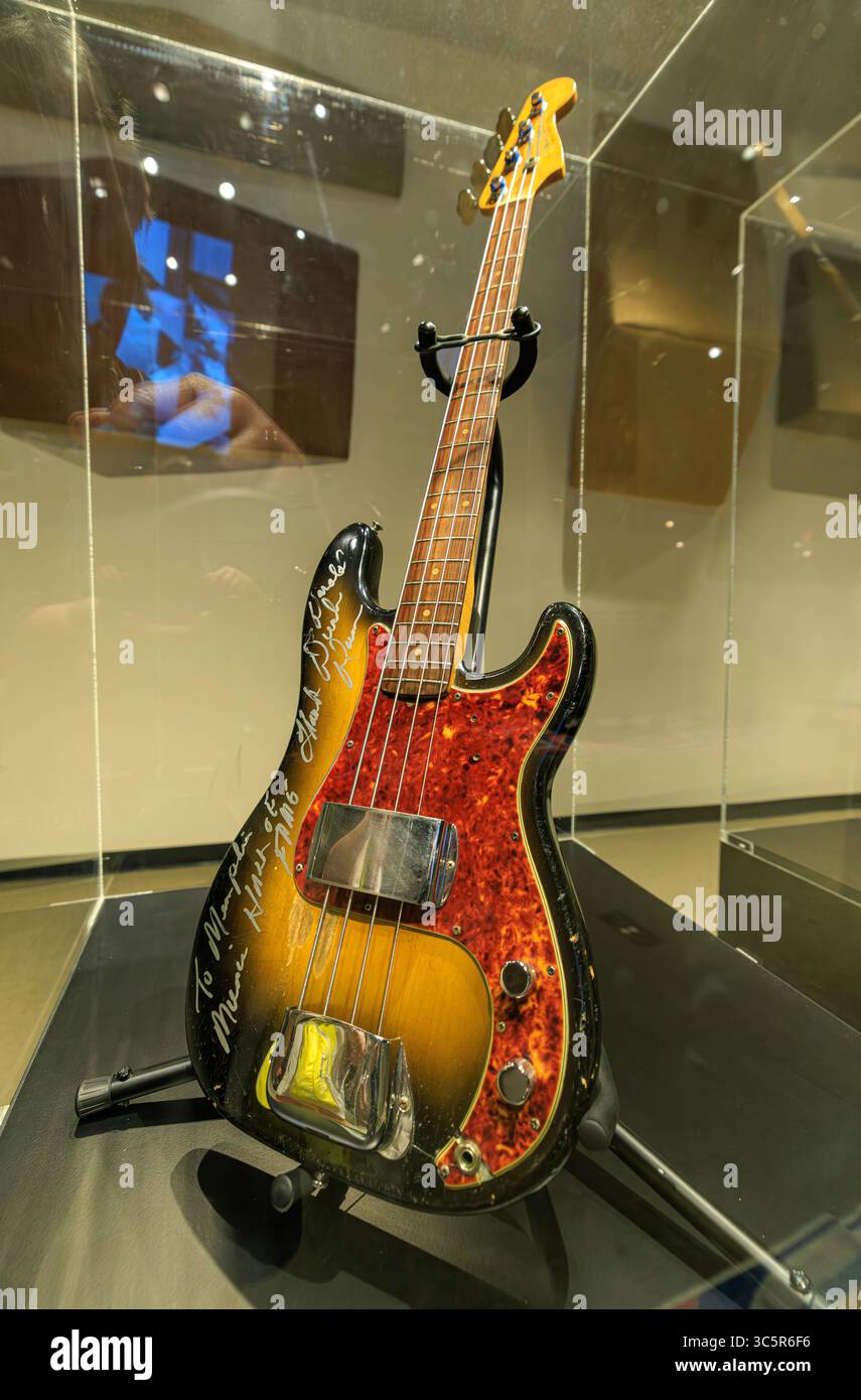 Donald "Duck" Dunn's Fender Precision bass guitar at the STAX Museum of ...