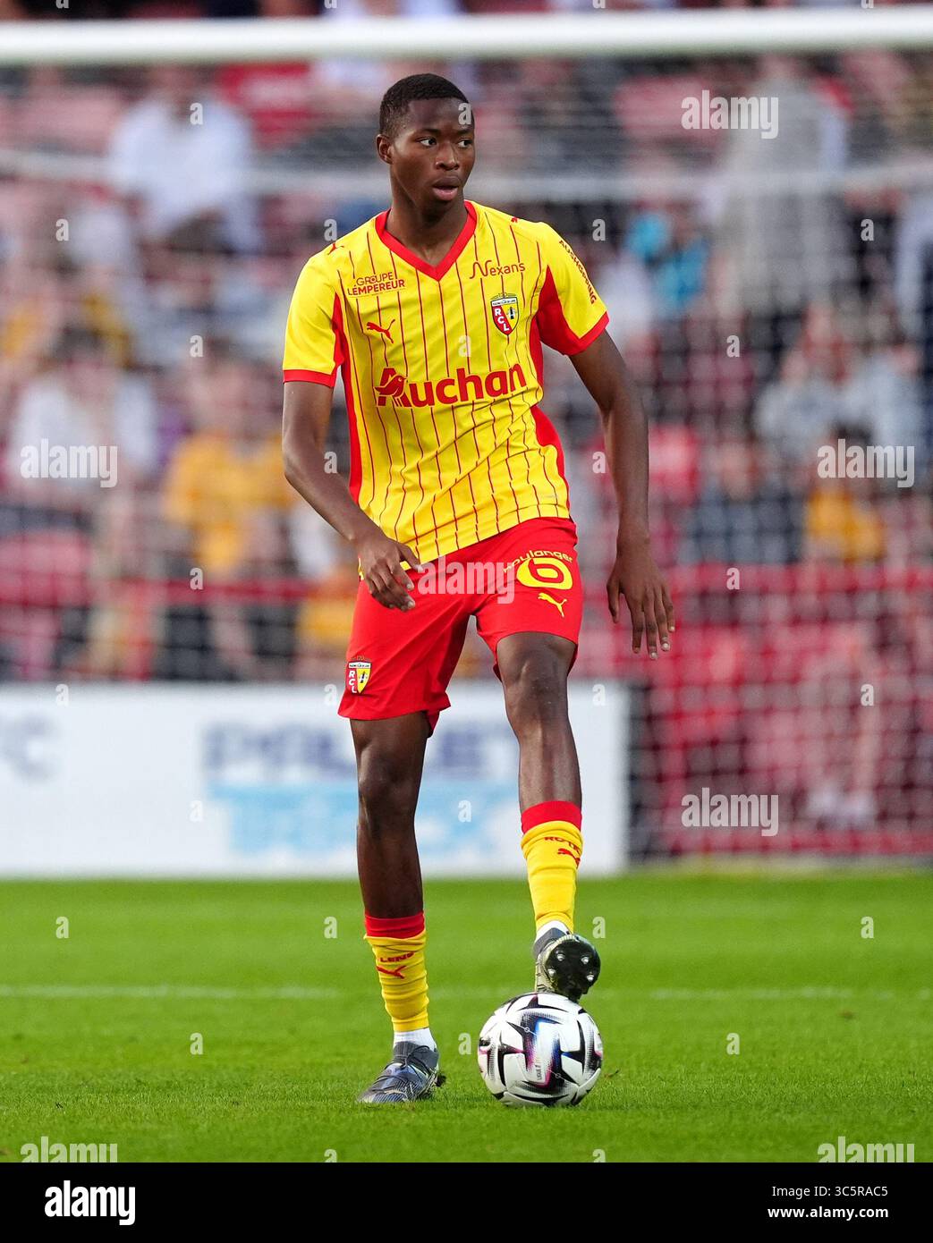 RC Lens' Jhoanner Chavez during the pre season friendly match at Pallet ...