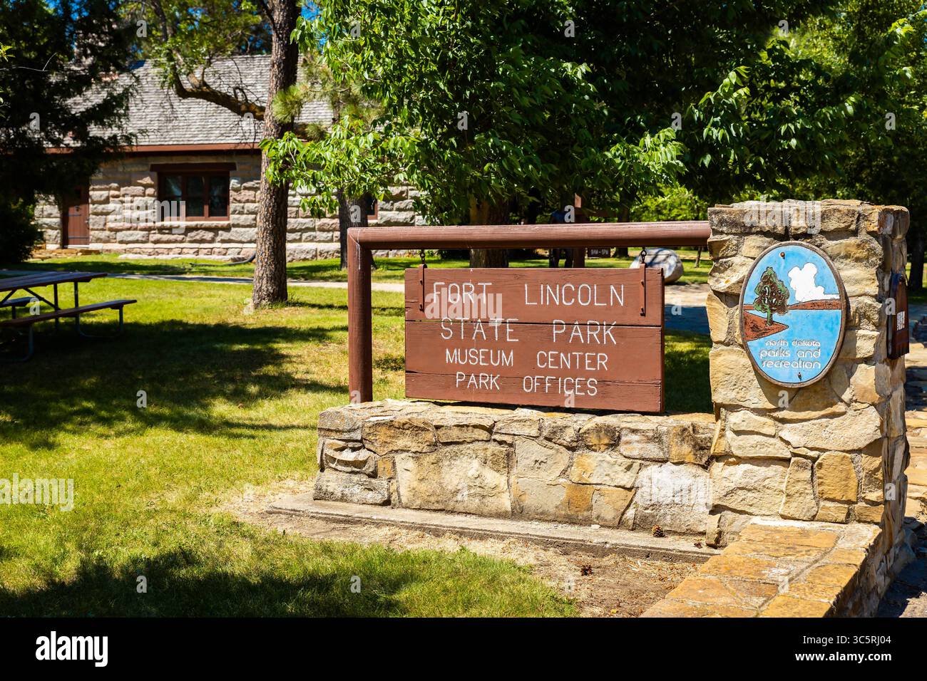 Bismarck, ND, USA - July 09, 2025: Fort Abraham Lincoln State Park in ...