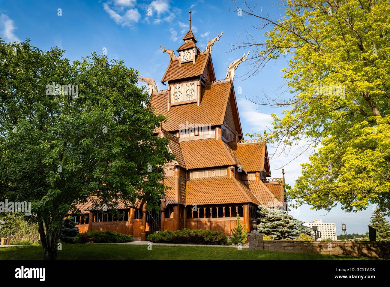 The Gol Stave Church Museum, a meticulous replica located in Minot's ...
