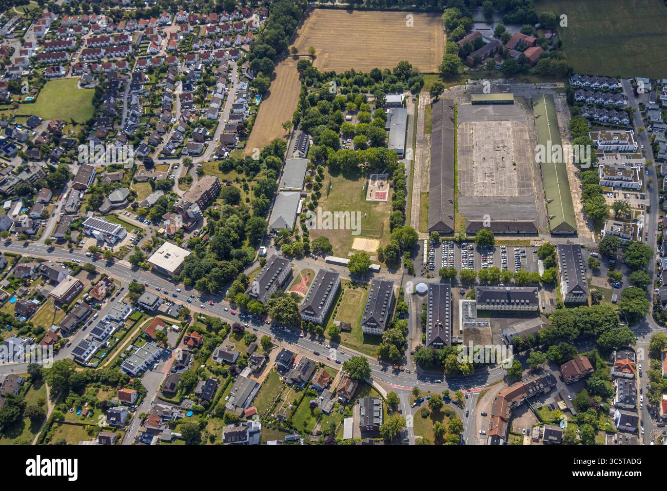 Luftbild, Bundesverwaltungsamt Hamm, Zentrale Unterbringungseinrichtung ...