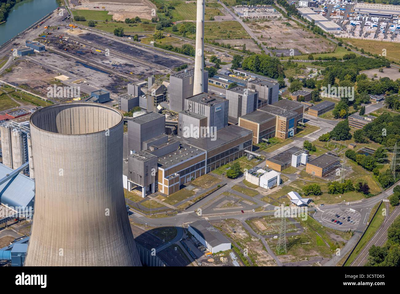Luftbild, RWE Kraftwerk Westfalen, Uentrop, Hamm, Ruhrgebiet, Nordrhein-Westfalen, Deutschland ...