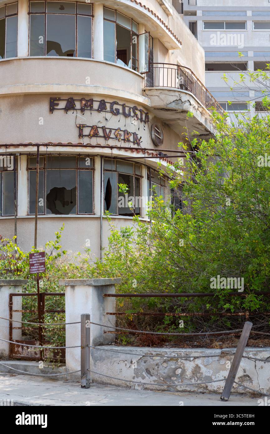 Varosha quarter od Famagusta, abandoned after the turkish invasion in ...