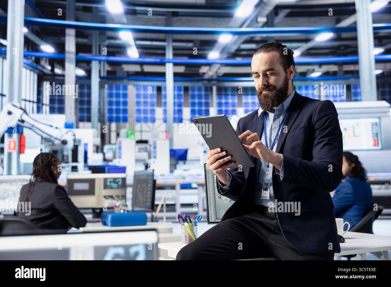 Photovoltaics factory manager using hi-res stock photography and images ...