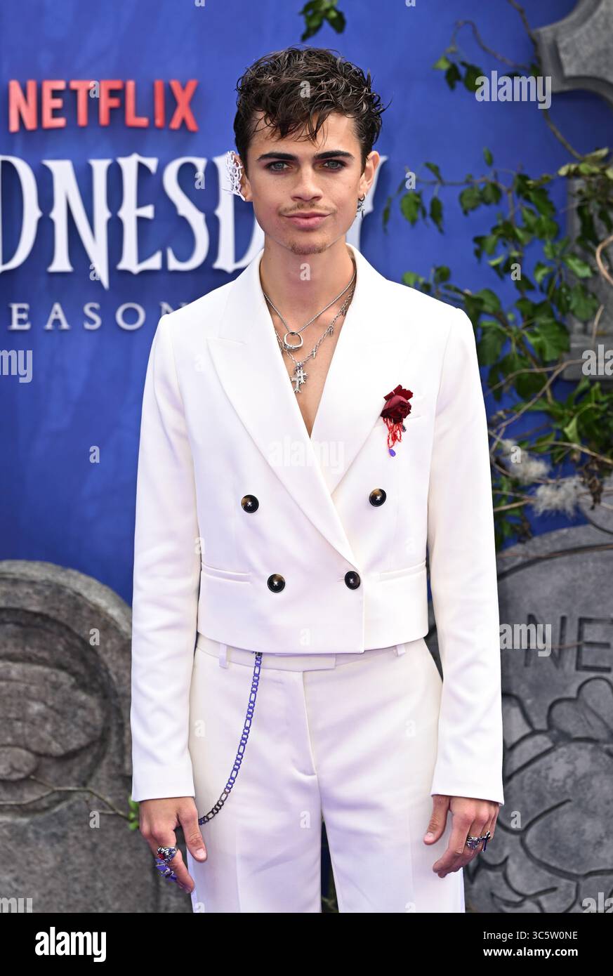 London, UK. July 30th, 2025. Oliver Watson at the Wednesday, Season 2 ...