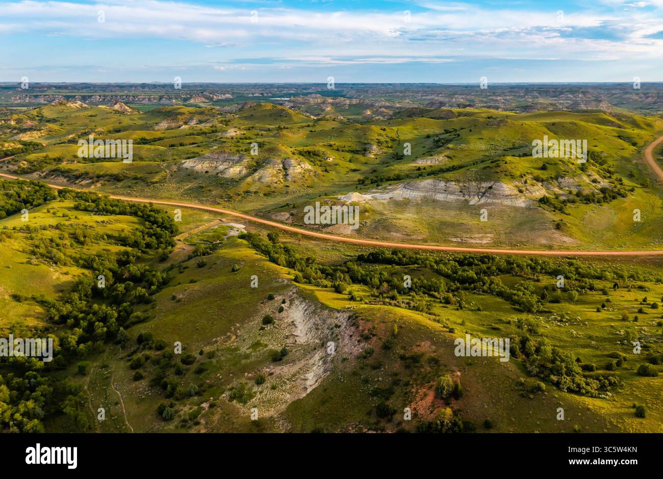 Scenic Aerial view of Dakota Prairie Grasslands Stock Photo - Alamy