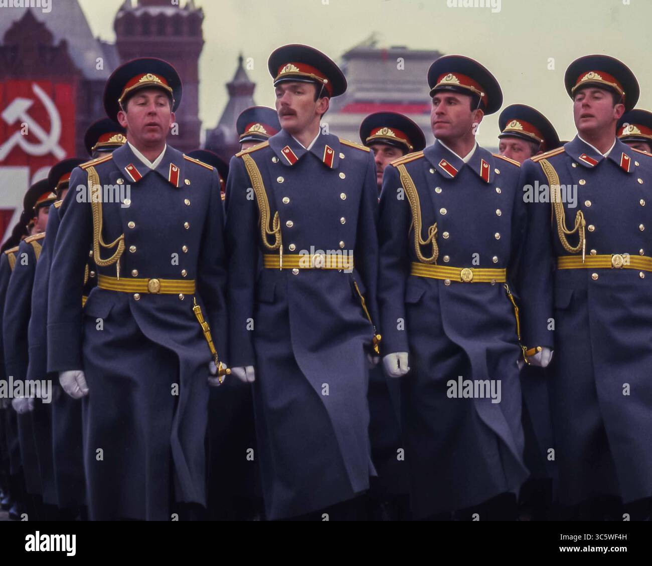 November 7, 1987, Moscow, Russia: A unit of Soviet Army officers were ...