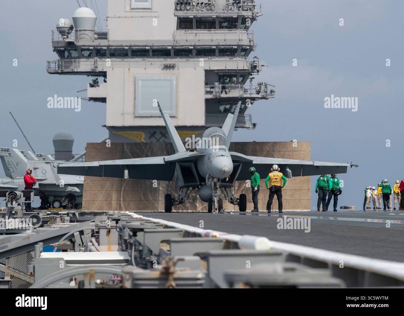 March 29, 2020 - Atlantic Ocean - Sailors assigned to the air ...