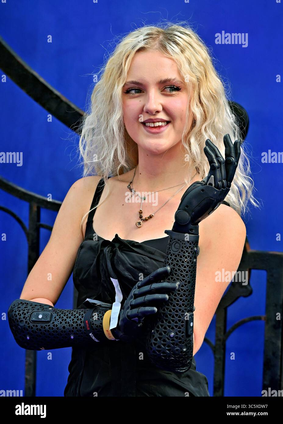LONDON, UK. 30th July, 2025. Tilly Lockey at the 'Wednesday' Season 2 ...