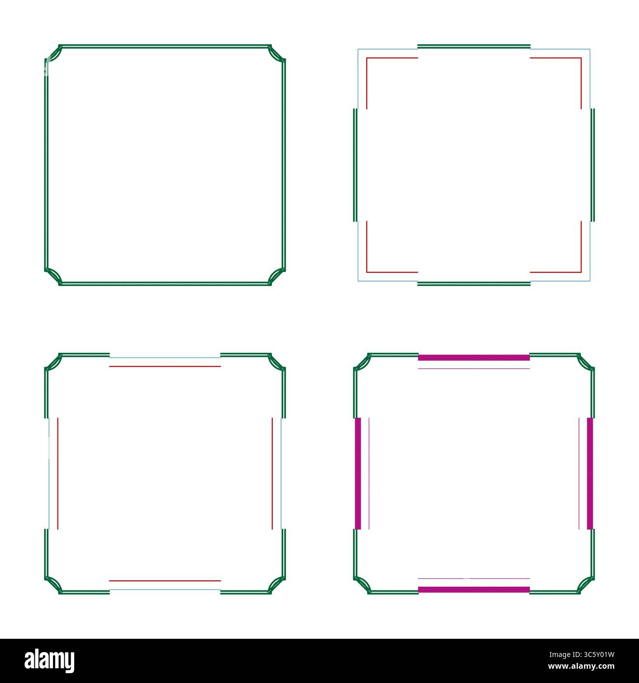 Contrasting colored borders Stock Vector Images - Alamy