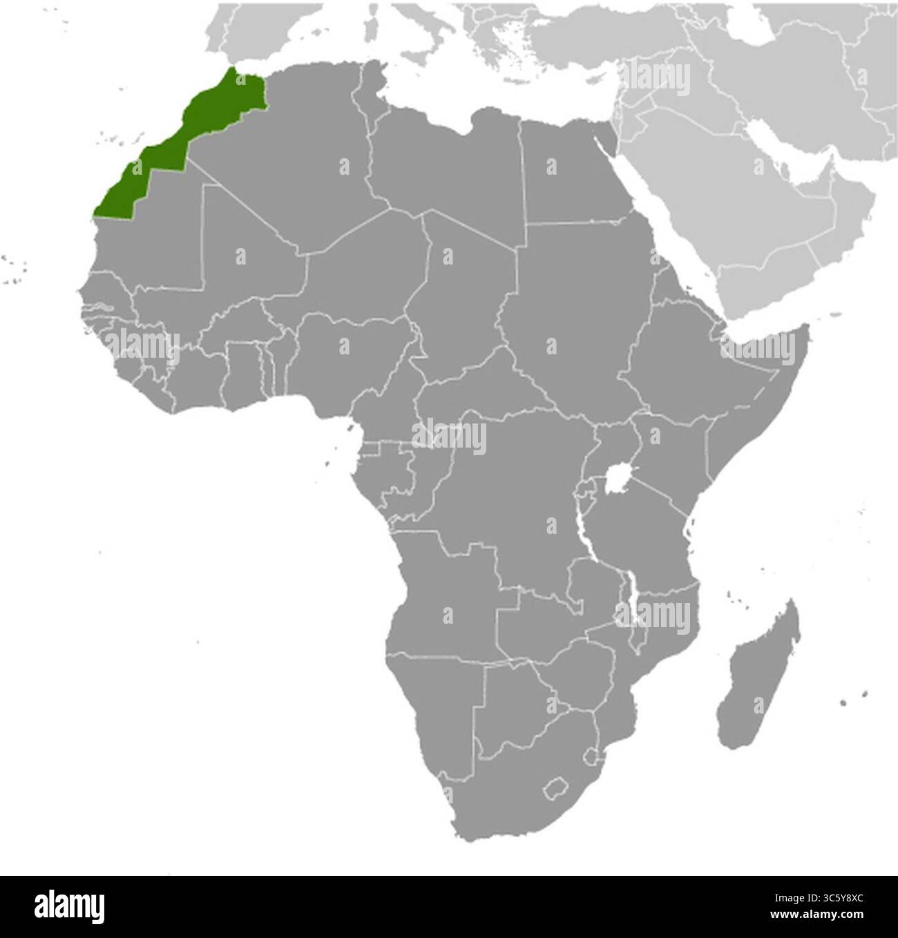 Morocco Locatior Map in CIA Factbook (2025 Stock Photo - Alamy