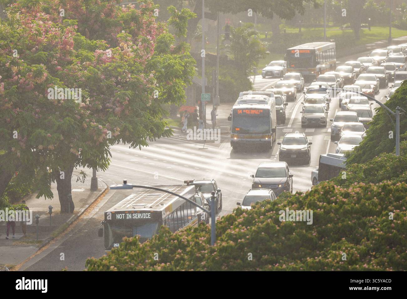 Hawaii tsunami traffic hi-res stock photography and images - Alamy