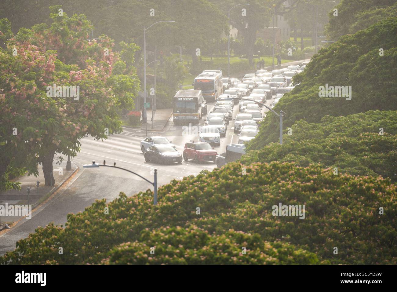 Hawaii tsunami traffic hi-res stock photography and images - Alamy