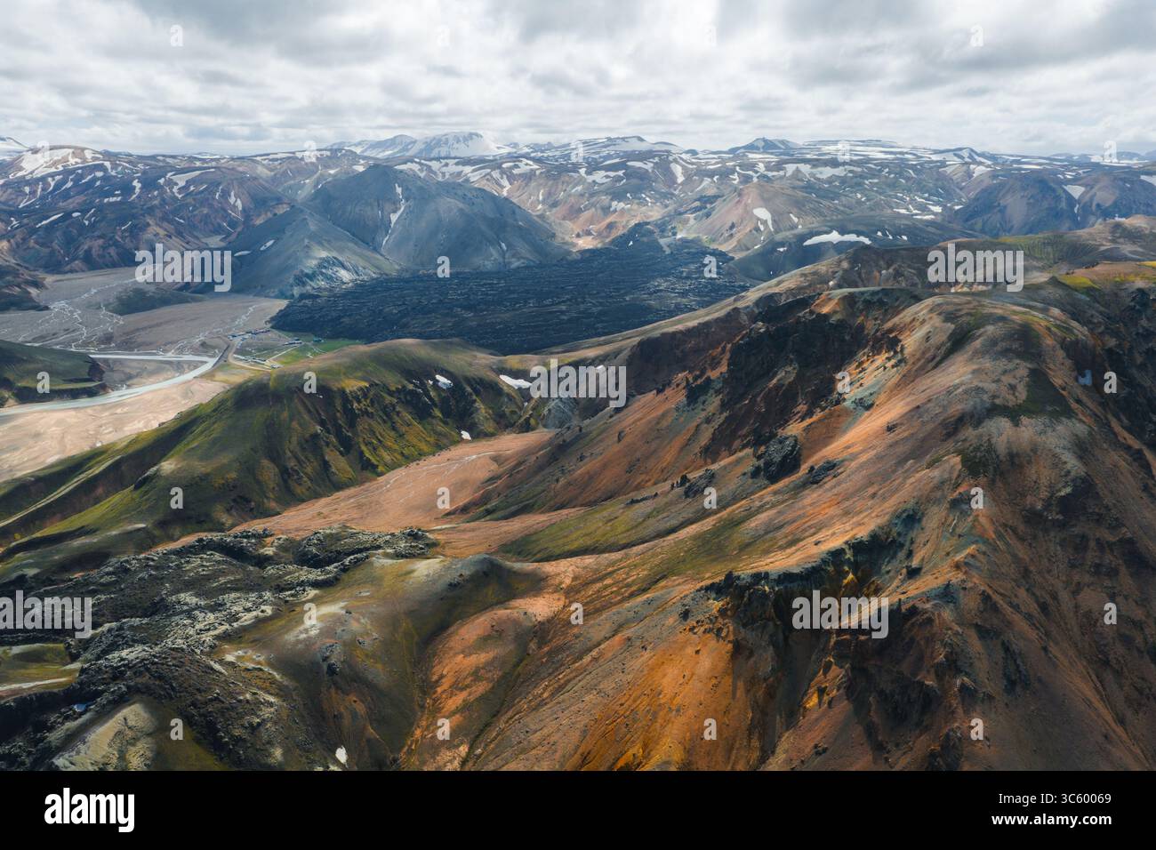 Aerial rivers lava fields hi-res stock photography and images - Alamy
