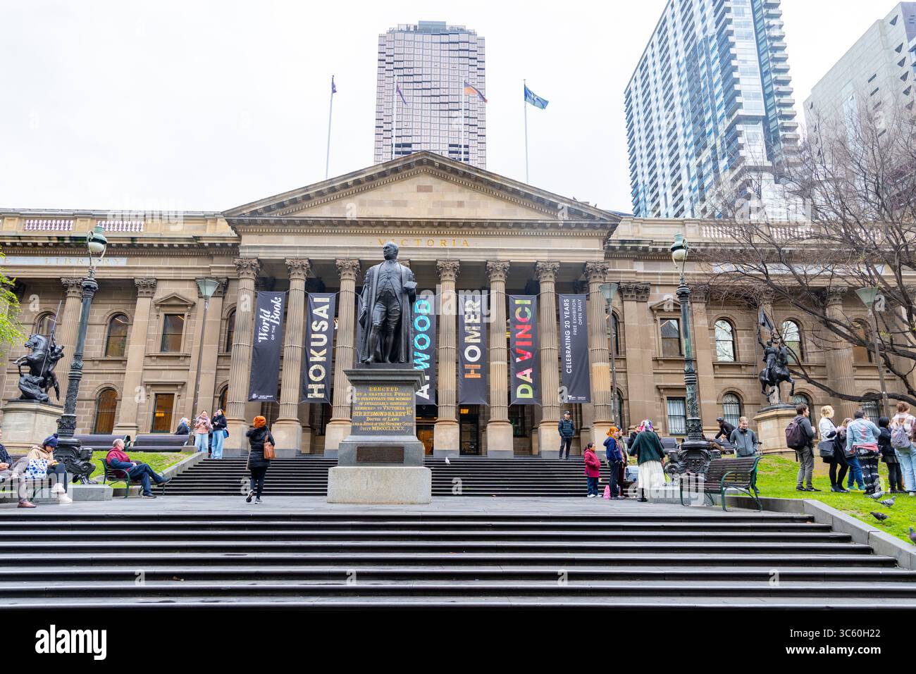 State Library Victoria on Swanston street in Melbourne City centre ...