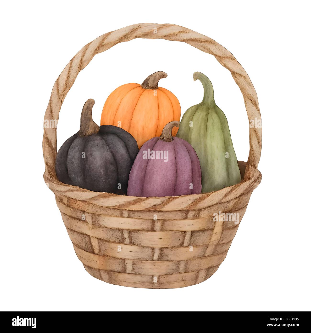 Hand Painted Halloween Clipart Stock Photo - Alamy