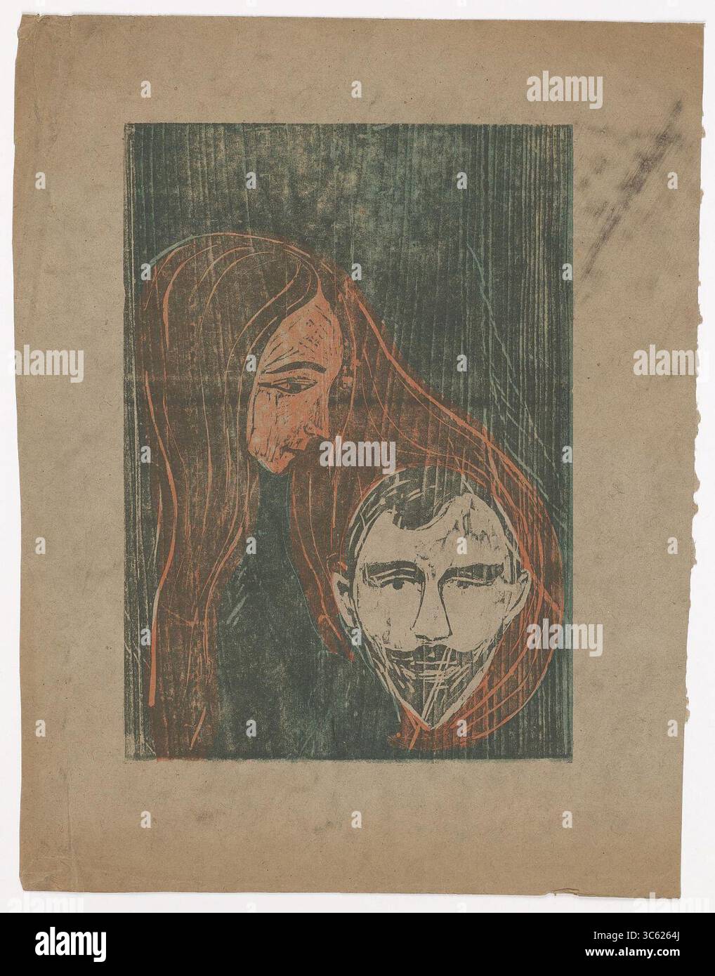 Munch - Man's Head in Woman's Hair Stock Photo - Alamy
