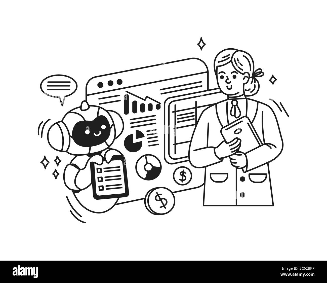 Digital dashboard analyst Black and White Stock Photos & Images - Alamy