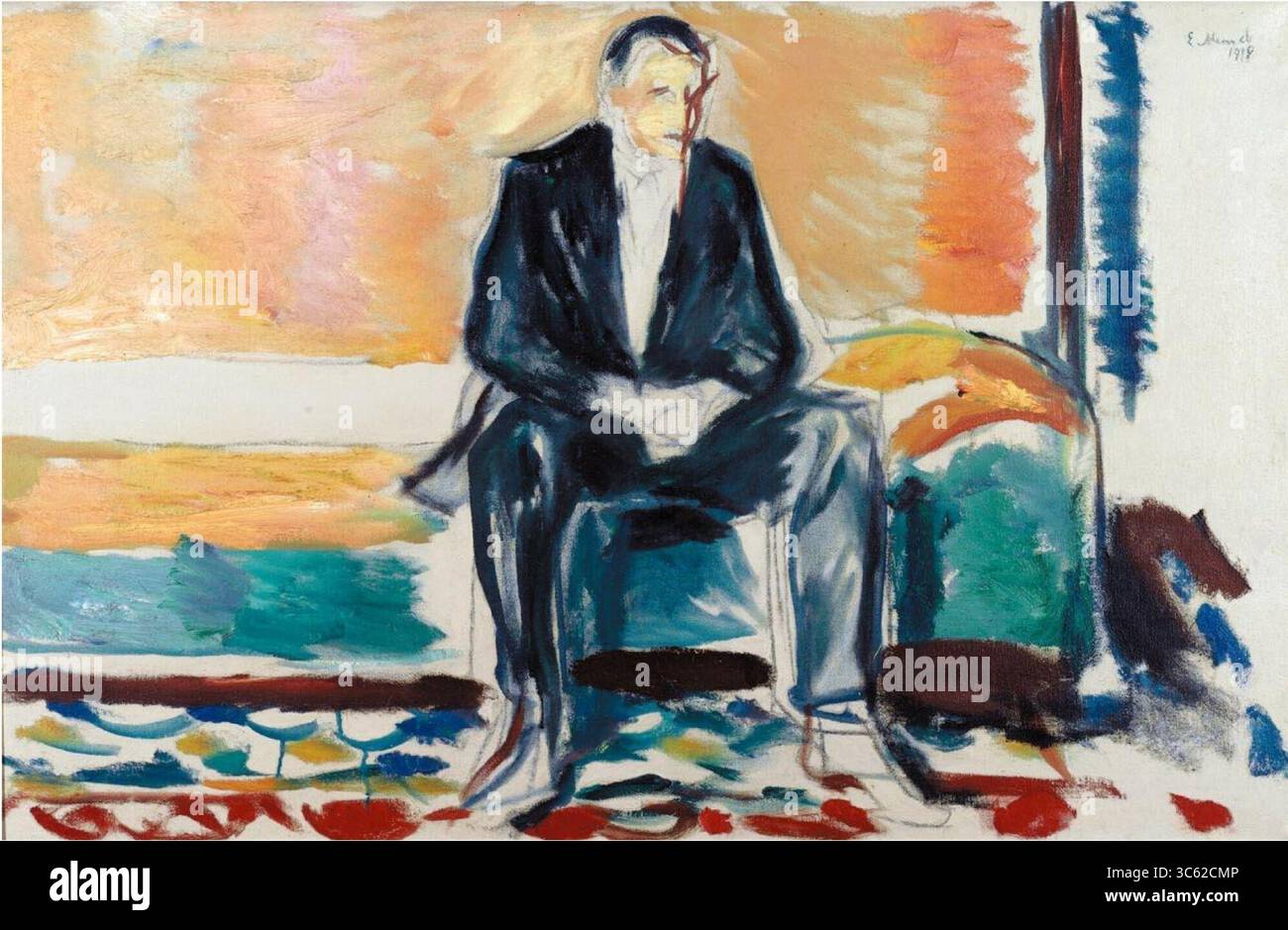 Munch - SELF-PORTRAIT WITH SPANISH FLU, 1918 Stock Photo - Alamy