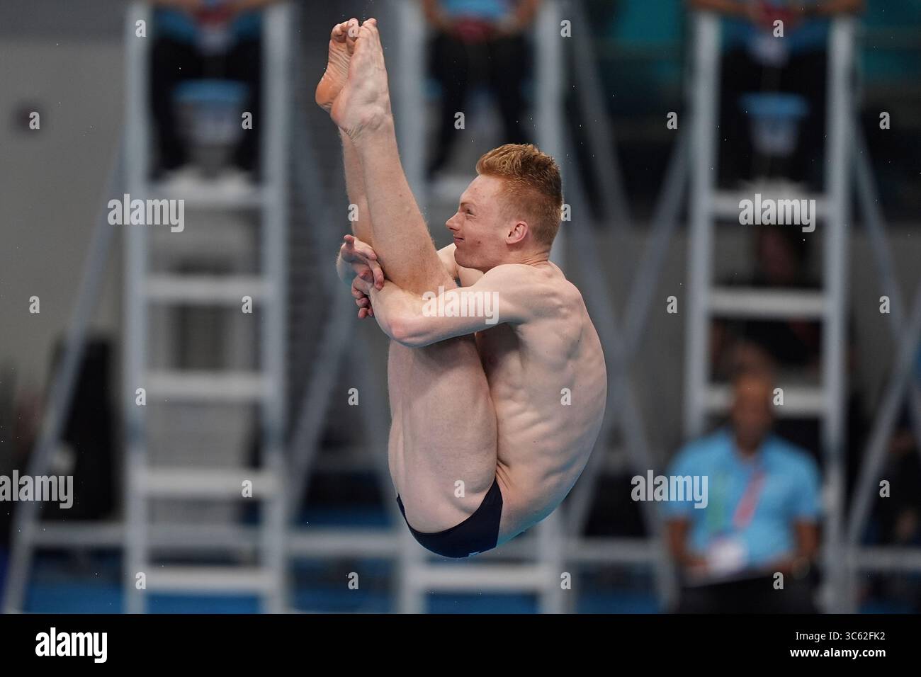 Liam Stone of New Zealand competes in the men's 3m springboard diving ...