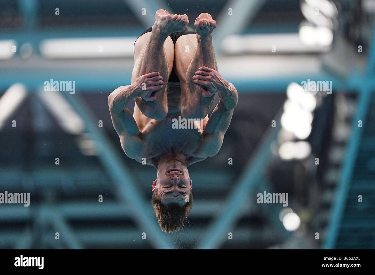 Jordan Houlden of Britain competes in the men's 3m springboard diving ...