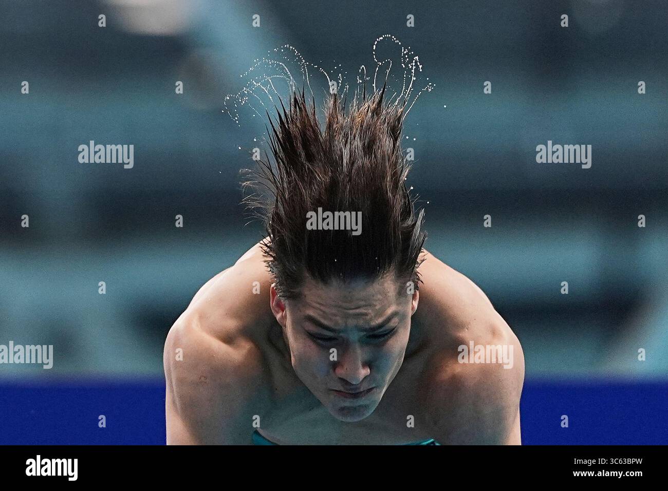 Osmar Olvera Ibarra of Mexico competes in the men's 3m springboard ...