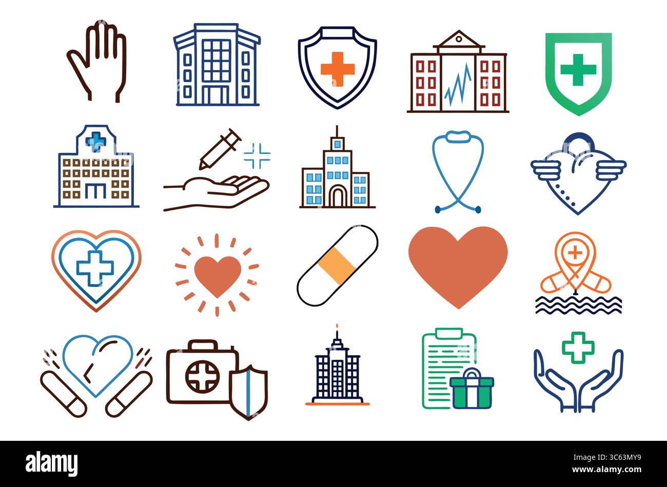 Modern Medical & Hospital Icons – Healthcare Vector Collection Stock ...