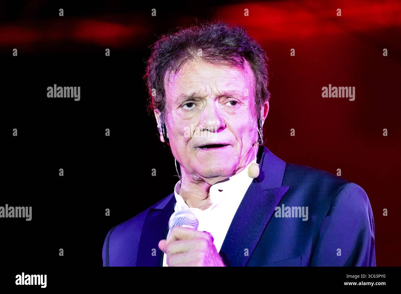 The italian singer MASSIMO RANIERI during the concert in Cervere (CN ...