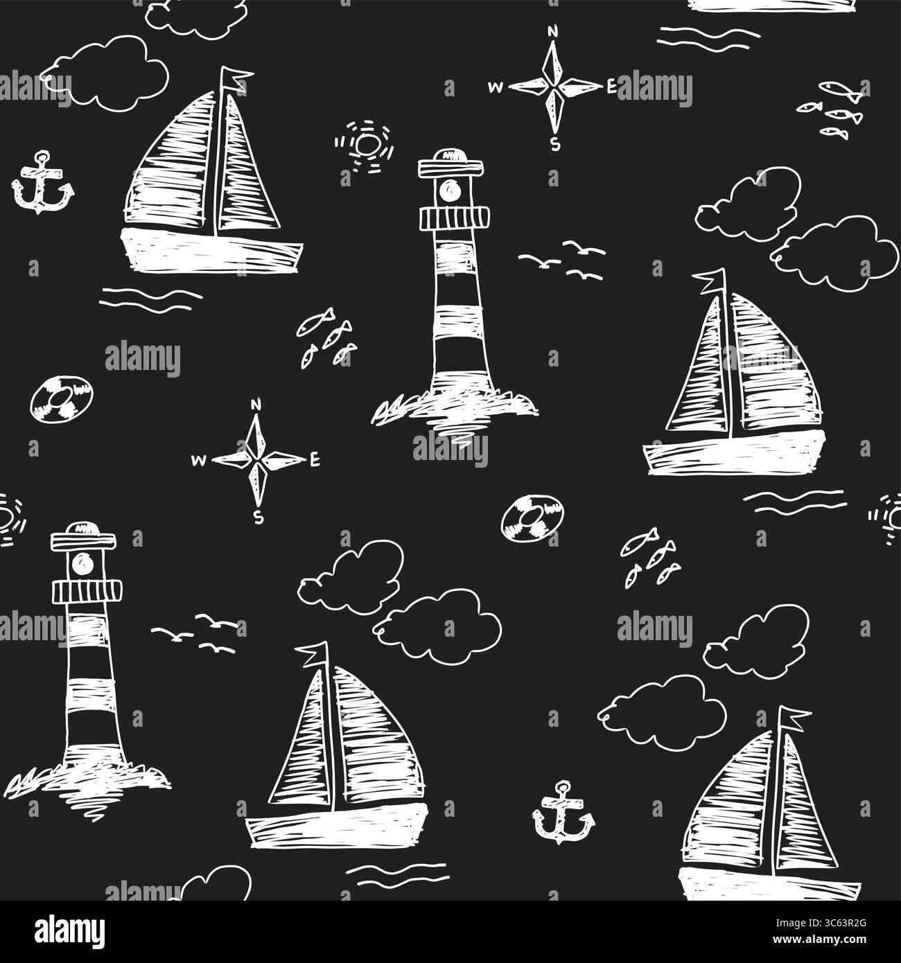 Vector illustration paper boat Black and White Stock Photos & Images ...