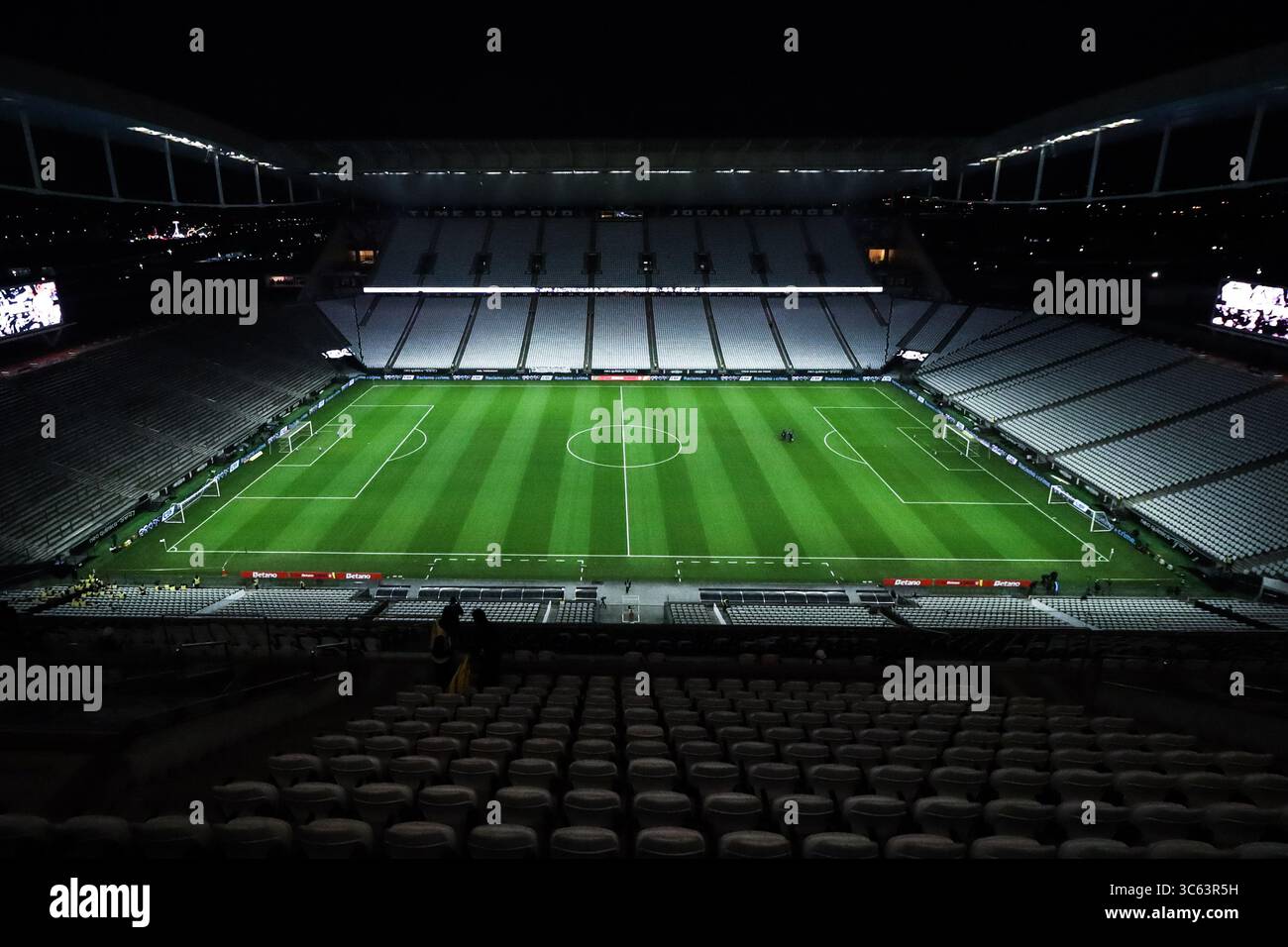 Aerial view of the Neo Química Arena before the first-leg match between ...
