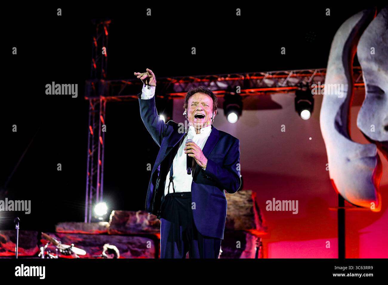 The italian singer MASSIMO RANIERI during the concert in Cervere (CN ...