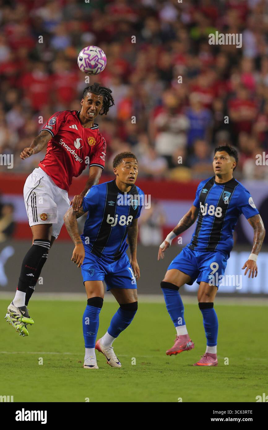 CHICAGO, IL - JULY 30: Leny Yoro #15 of Manchester United Marcus ...