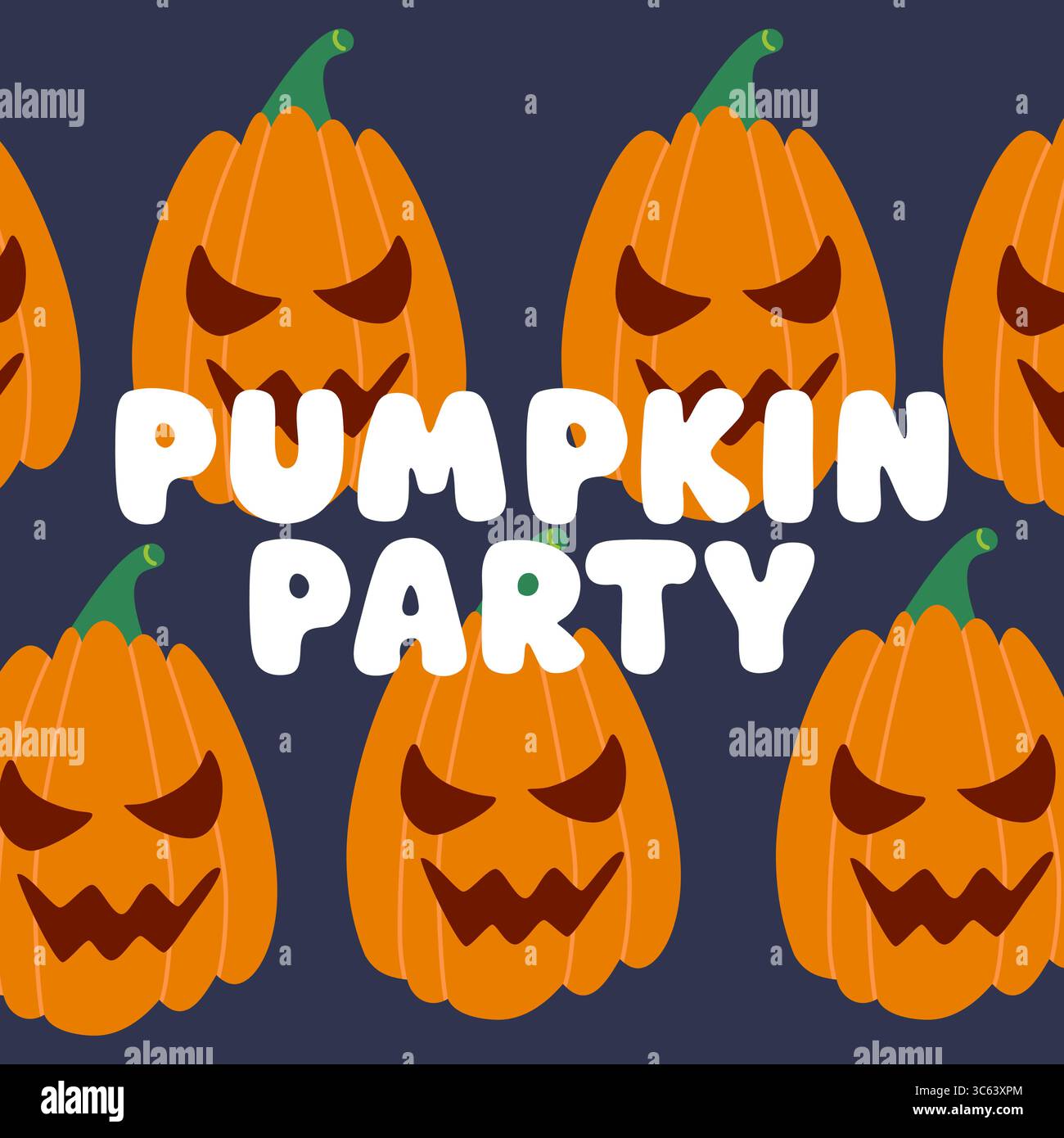 Vector Halloween illustration with repeating angry pumpkins and Pumpkin ...