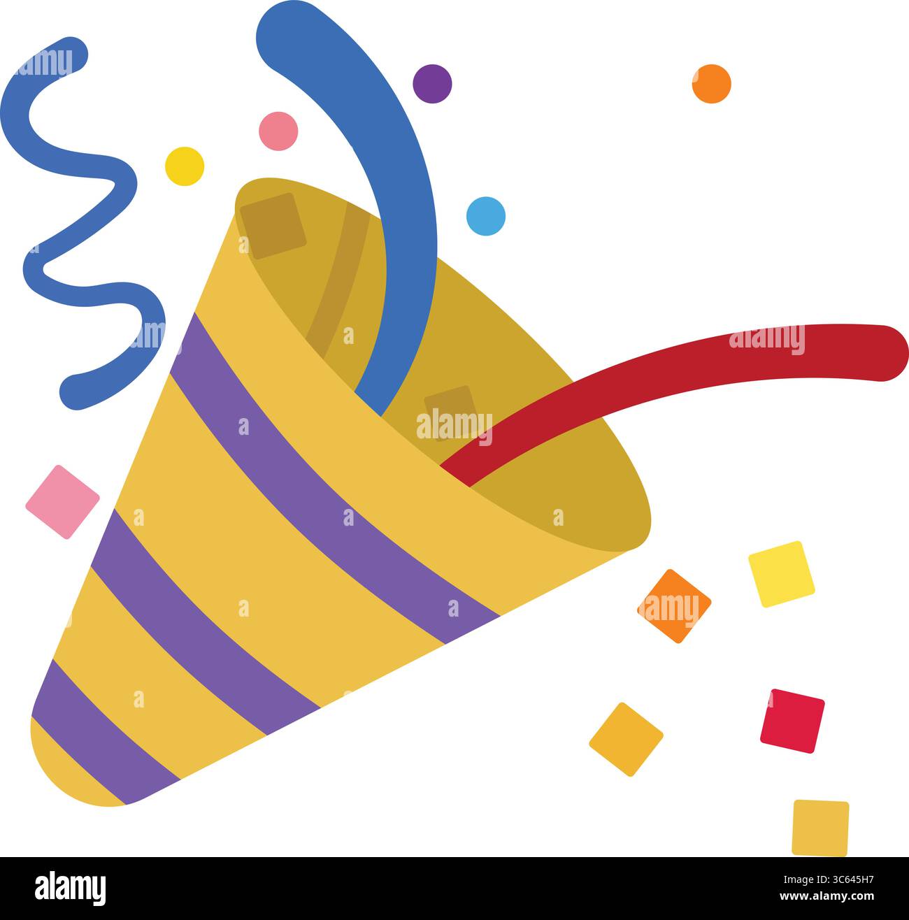 Exploding party popper confetti on Stock Vector Images - Alamy