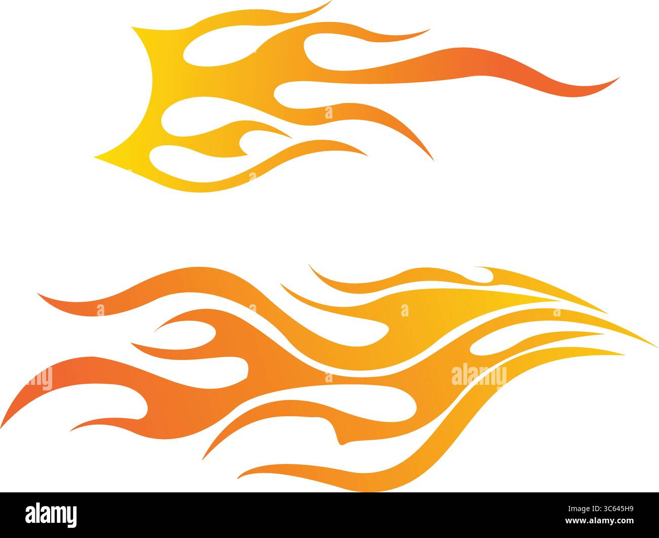 Racing flame car sticker tribal fire flame car decal fire tattoo vector ...