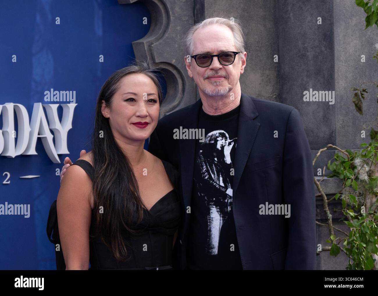 Steve Buscemi and Karen Ho attends "Wednesday" Season 2, Part 1 Global Premiere at Central Hall ...