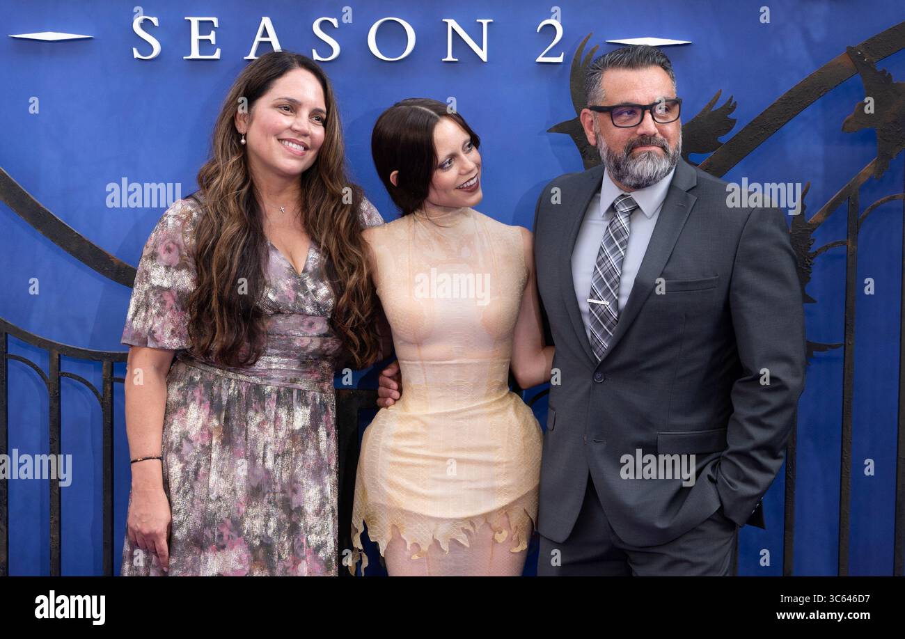 Jenna Ortega with parents Natalie Ortega and Edward Ortega attends ...