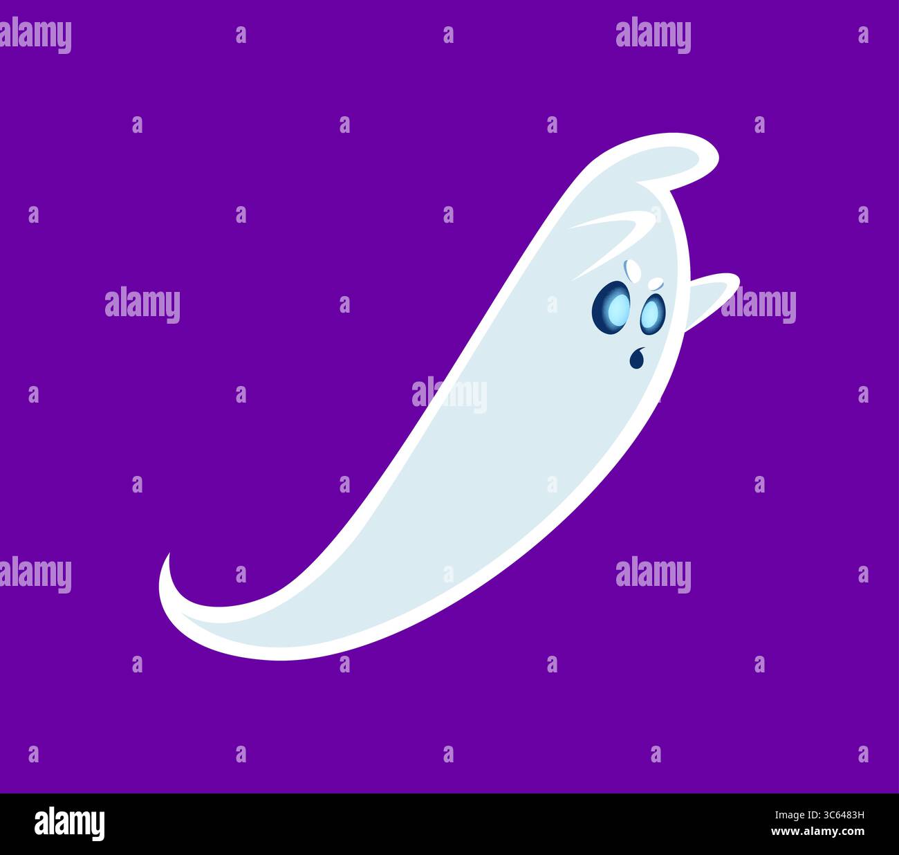 Halloween font slash ghost cartoon character. Creepy monster funny ...