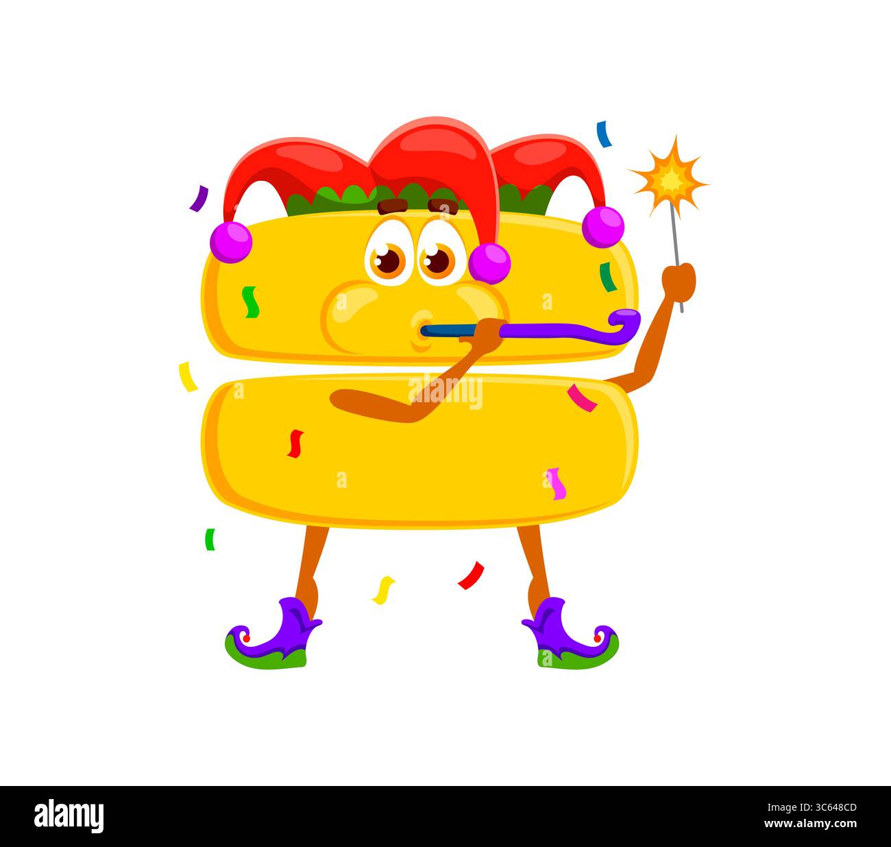 Birthday holiday celebration, cartoon math equals sign character. Kids ...