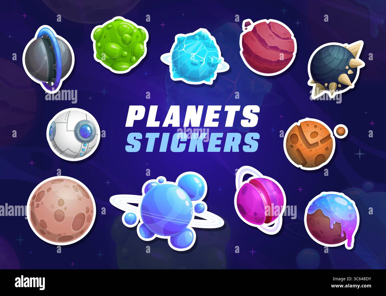 Stickers fantasy alien space hi-res stock photography and images - Alamy