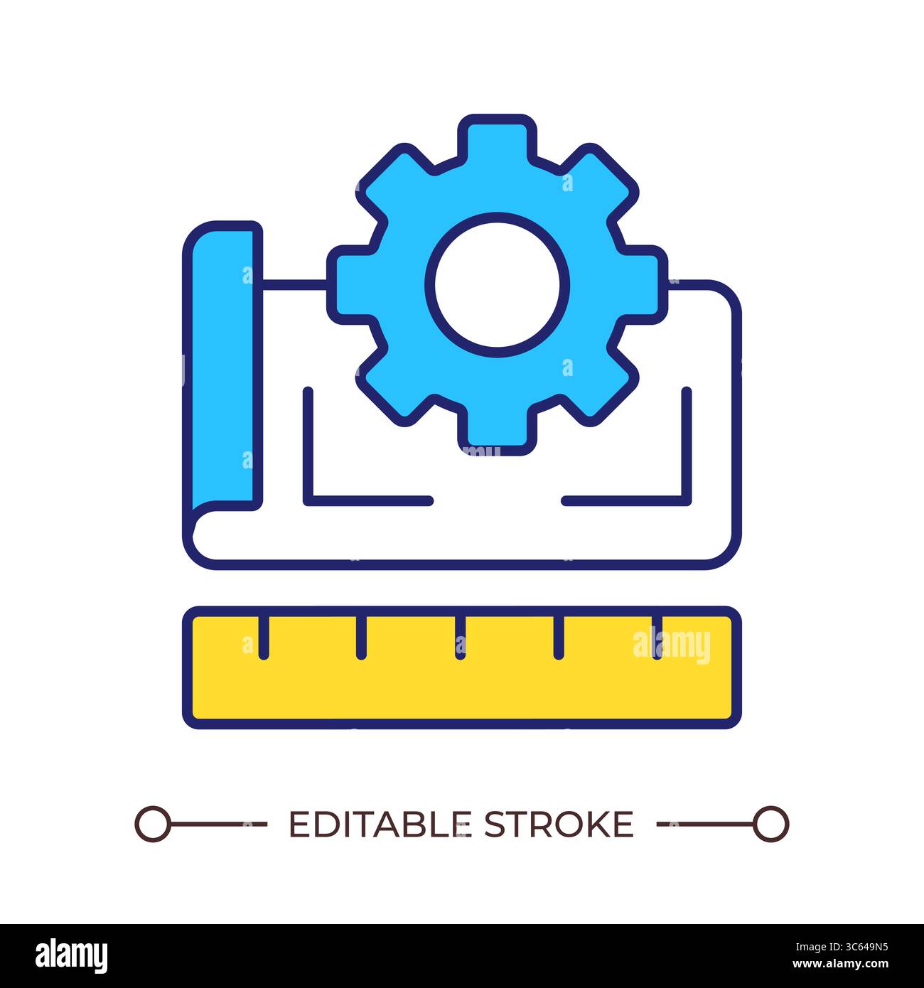 Engineering project line icon Stock Vector Images - Alamy