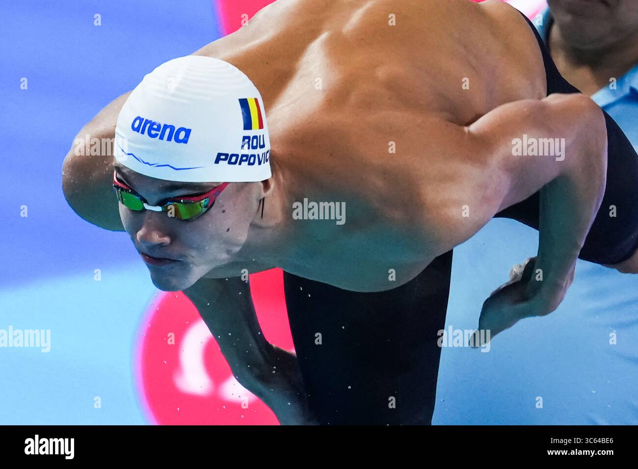 David Popovici from Romania during the World Aquatics Championships ...
