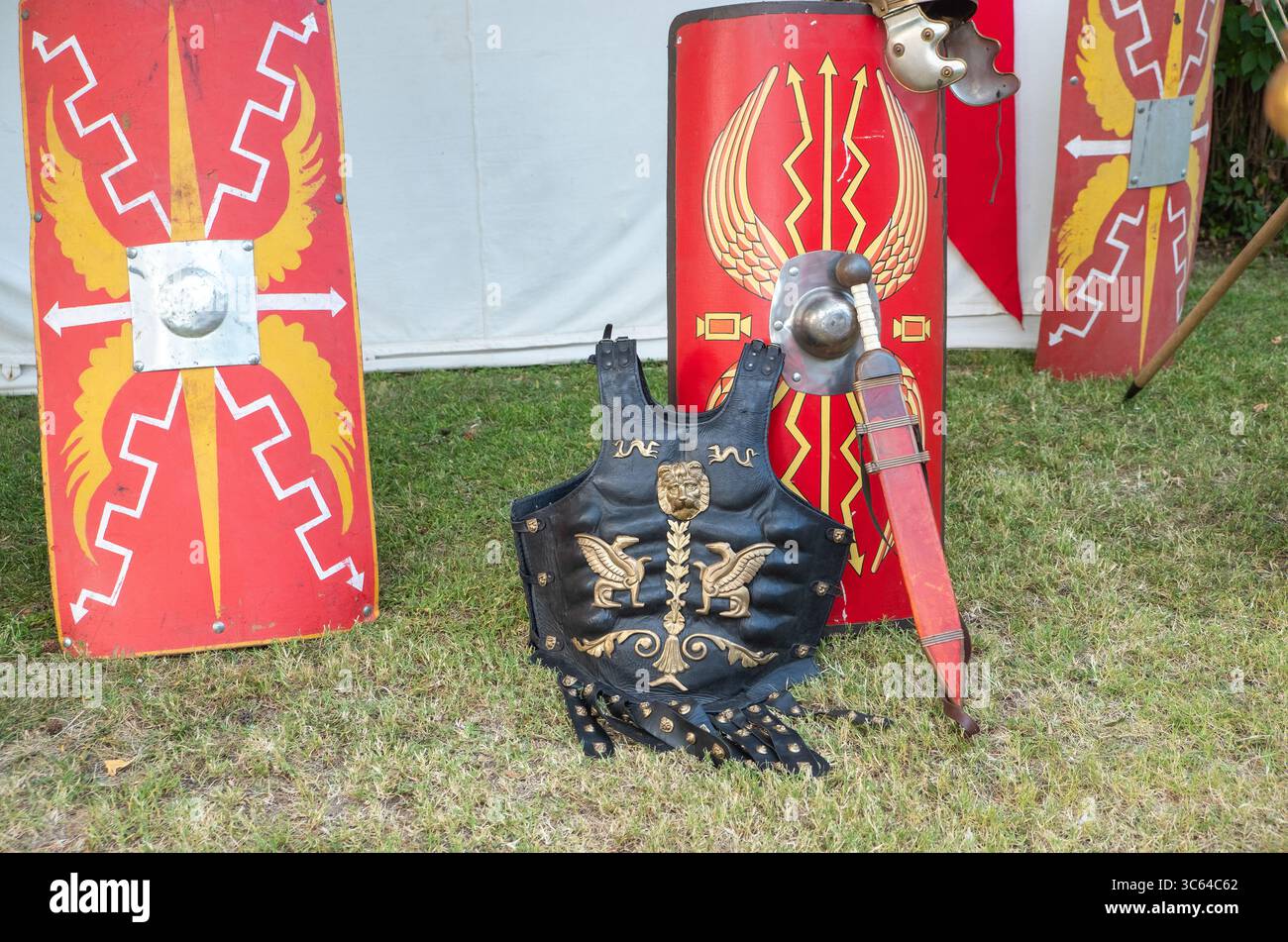 A Historical Reenactment of Ancient Roman Gear. Concept Bringing ...