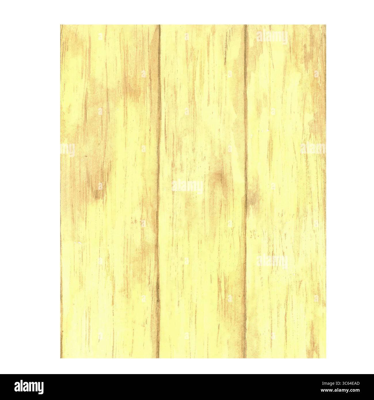 Three vertical wooden planks in natural yellow tone shown as a square ...