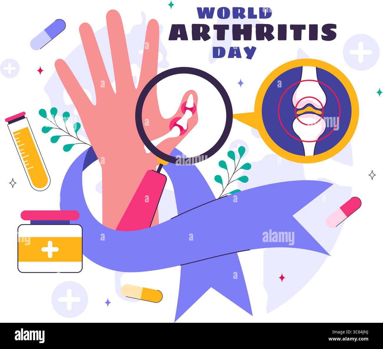 World Arthritis Day Illustration featuring Medical Treatment for ...